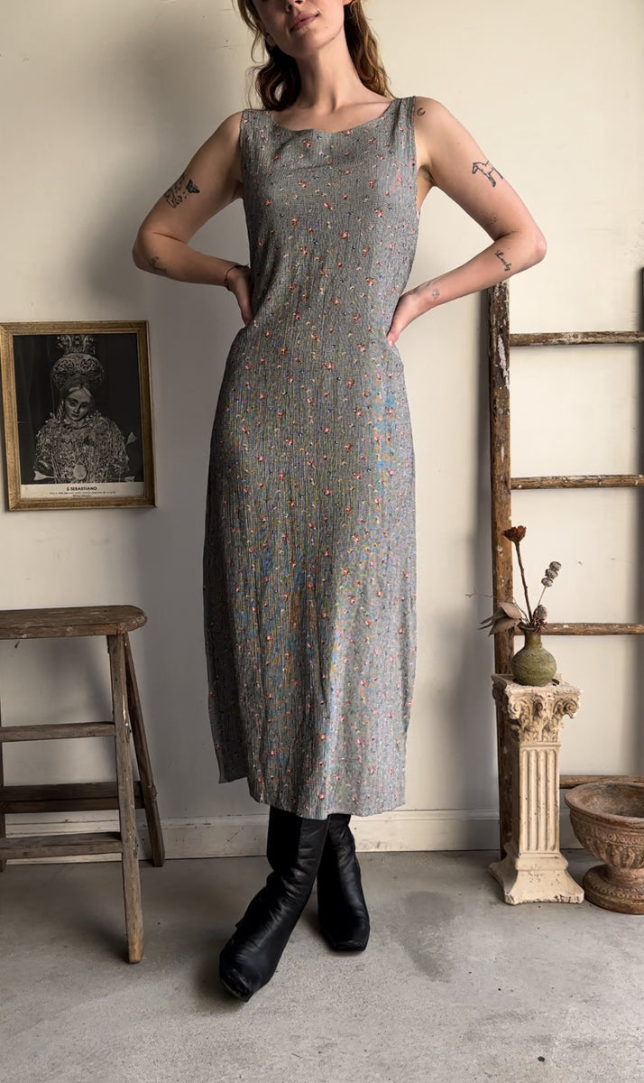 1980 Floral Houndstooth Shift Dress (M/L) – Handbook