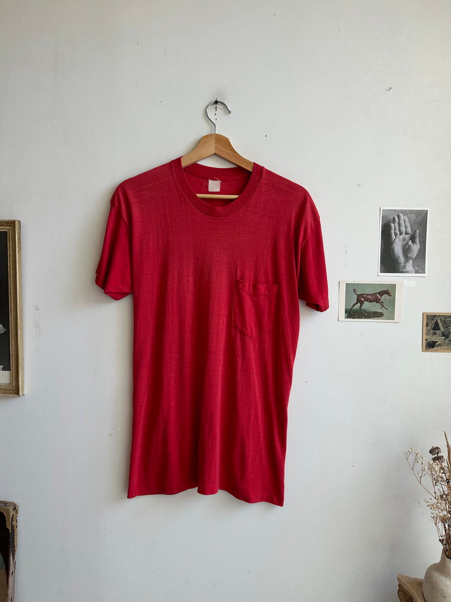 Sunfaded Red Pocket Tee (M) – Handbook